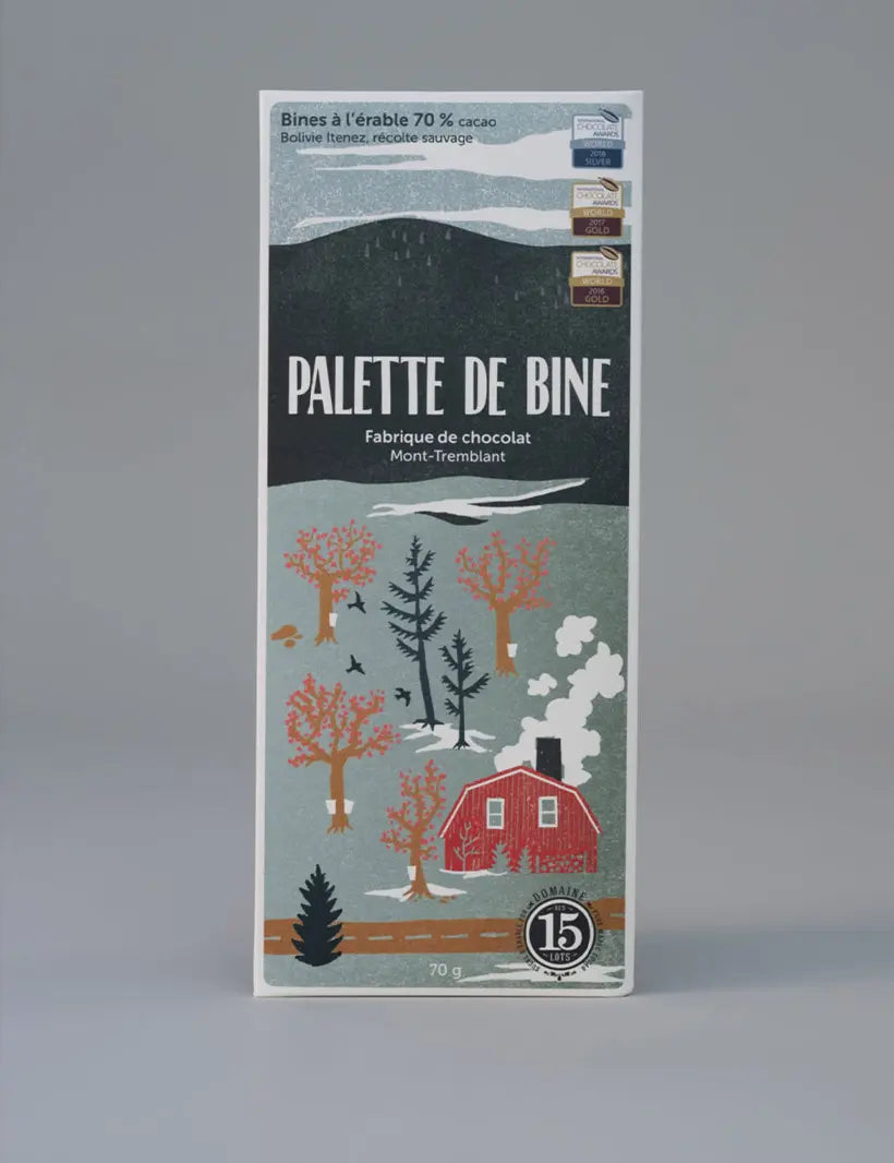 Palette de Bine | Dark Chocolate, Maple 85%, Ecuador, – État de choc