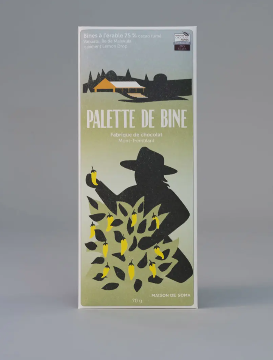 Palette de Bine - Bines à l'érable Noir 75%, Piment Lemon Drop – État ...